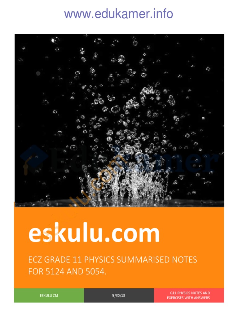 Grade 11 Physics Notes PDF | PDF | Waves | Temperature