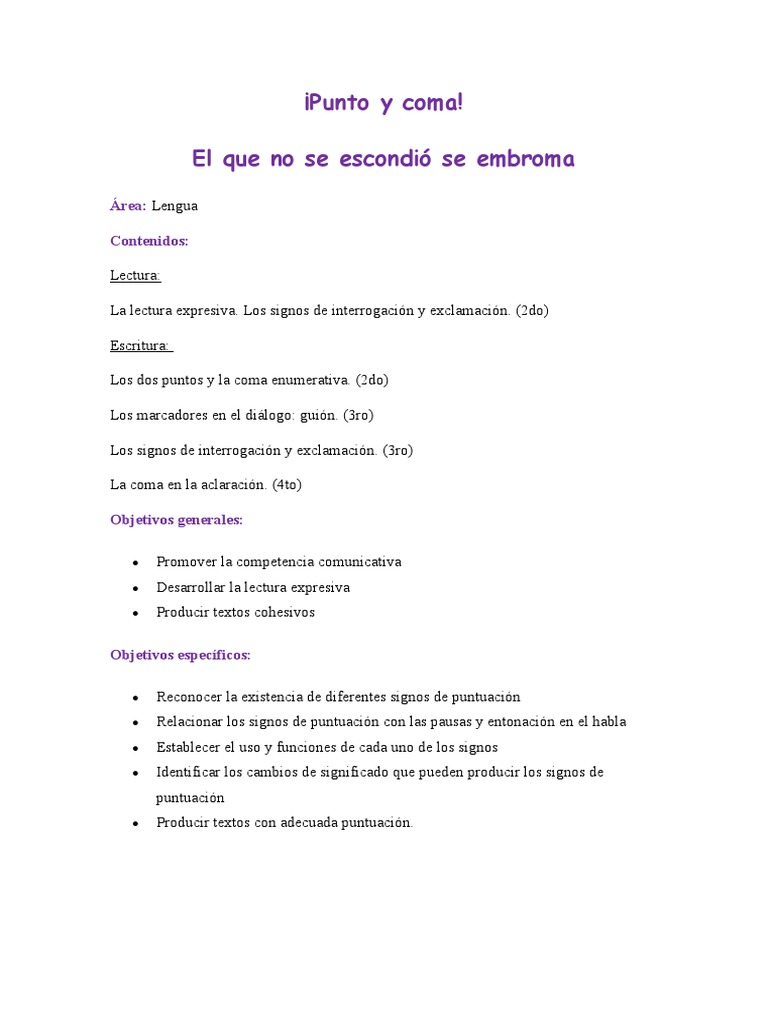 Secuencia Signos de Puntuación | Descargar gratis PDF | Lingüística ...