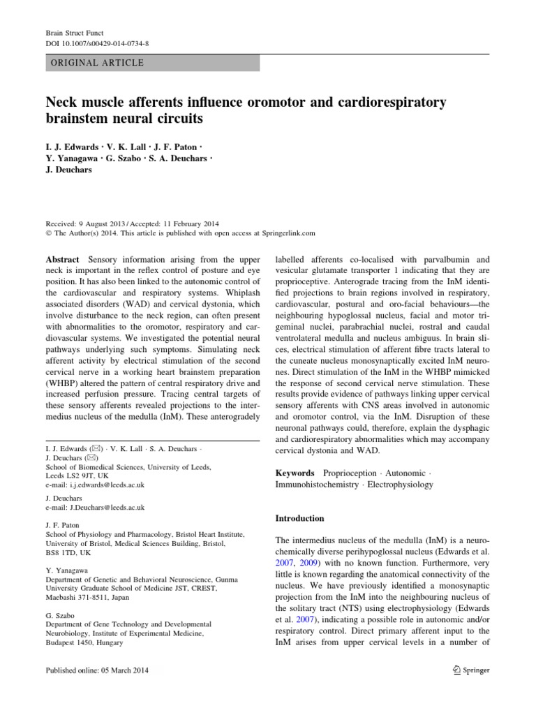 Edwards - Neck Muscle Afferents Influence Oromotor and ...