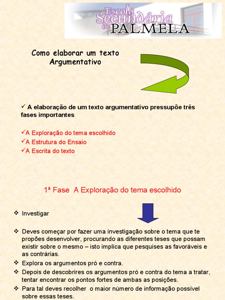 Material6Como Elaborar Um Texto Argumentativo | PDF | Argumento | Ensaios