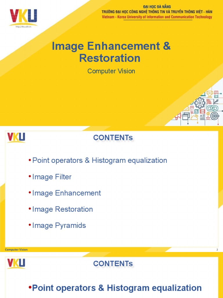 CV.2 - Image Enhancement - Restoration (5-6) | PDF