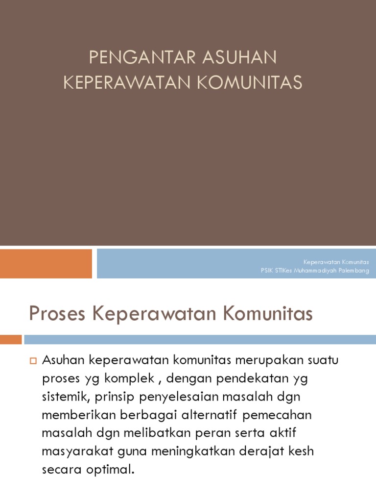 Askep 1 Asuhan Keperawatan Komunitas | PDF