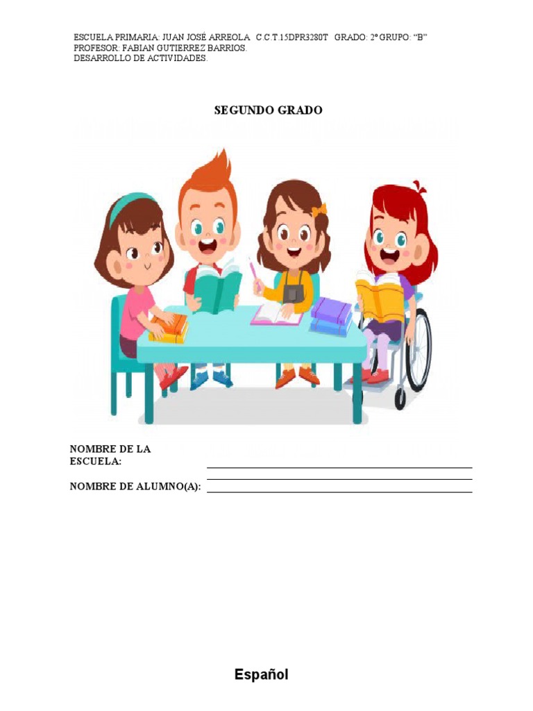 Actividades De Segundo Grado De Primaria Pdf Olor Té