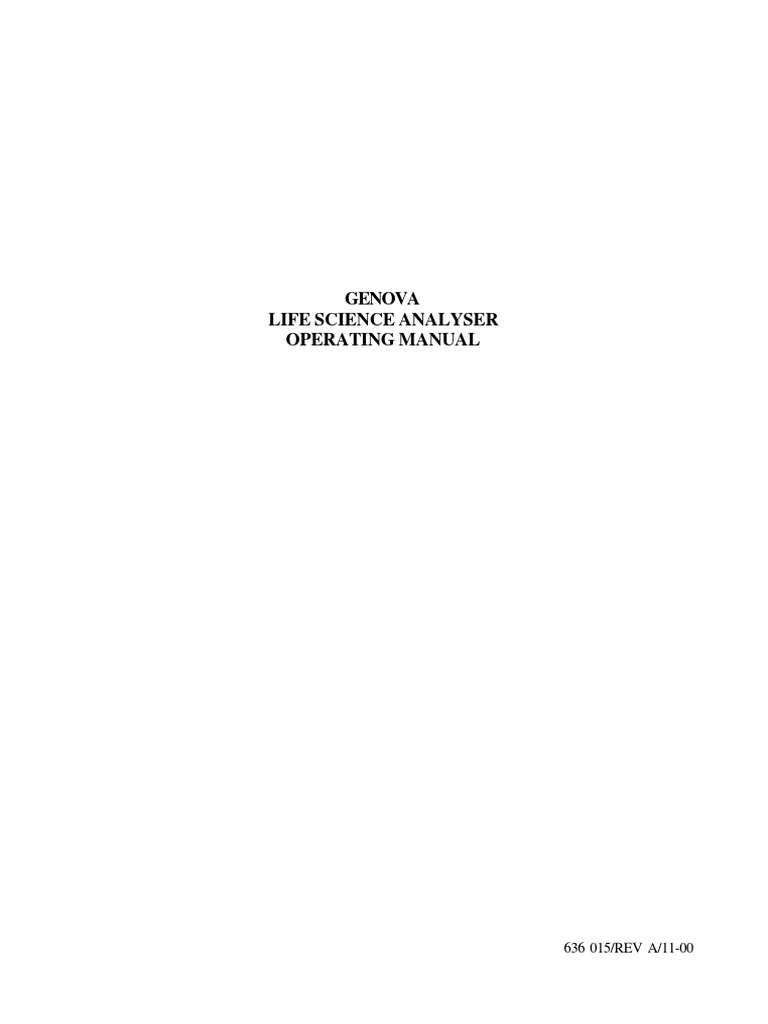 Manual Espctrofotômetro Jenway Mod Genova | PDF | Chemistry | Physical ...