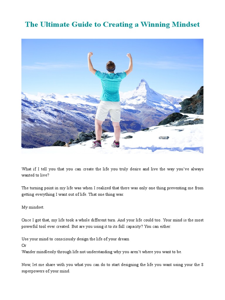 Creating a Winning Mindset Guide | PDF | Mind | Mindset