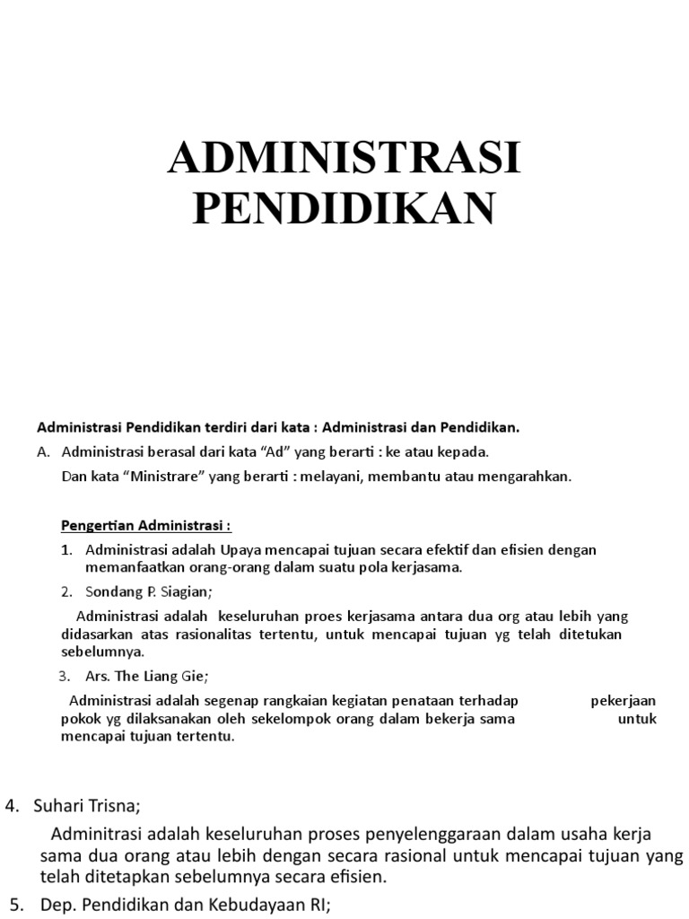Administrasi Pendidikan | PDF