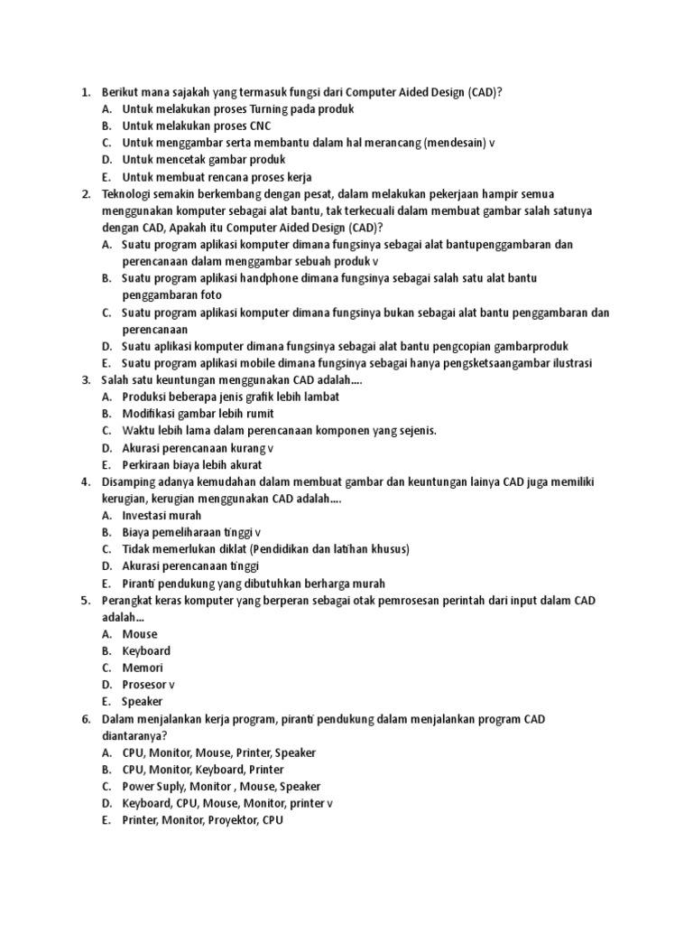 Soal PTS Genap GTM T.A 2023 | PDF