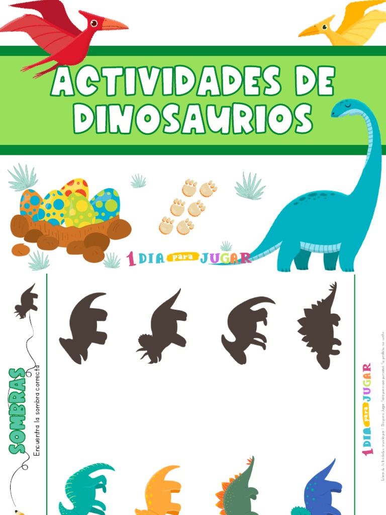 Actividades de Dinosaurios para Preescolar | PDF