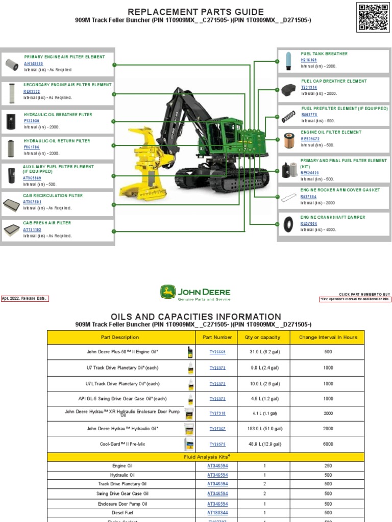 909M Tracked Feller Buncher PIN 1T0909MX C271505 PIN 1T0909MX D271505 ...