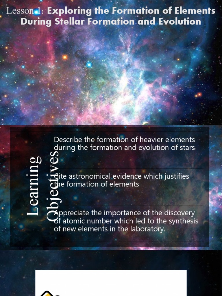 During Stellar Formation and Evolution: Lesson 1: Exploring The ...