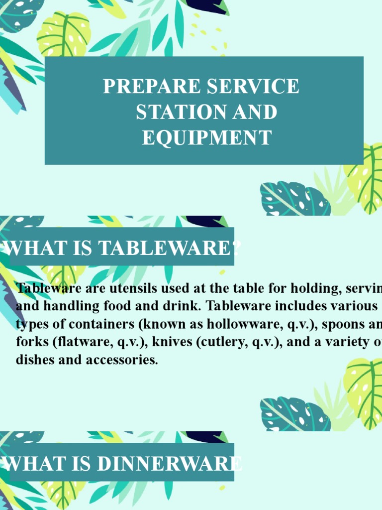 Prepare Service Station and Equipment | PDF