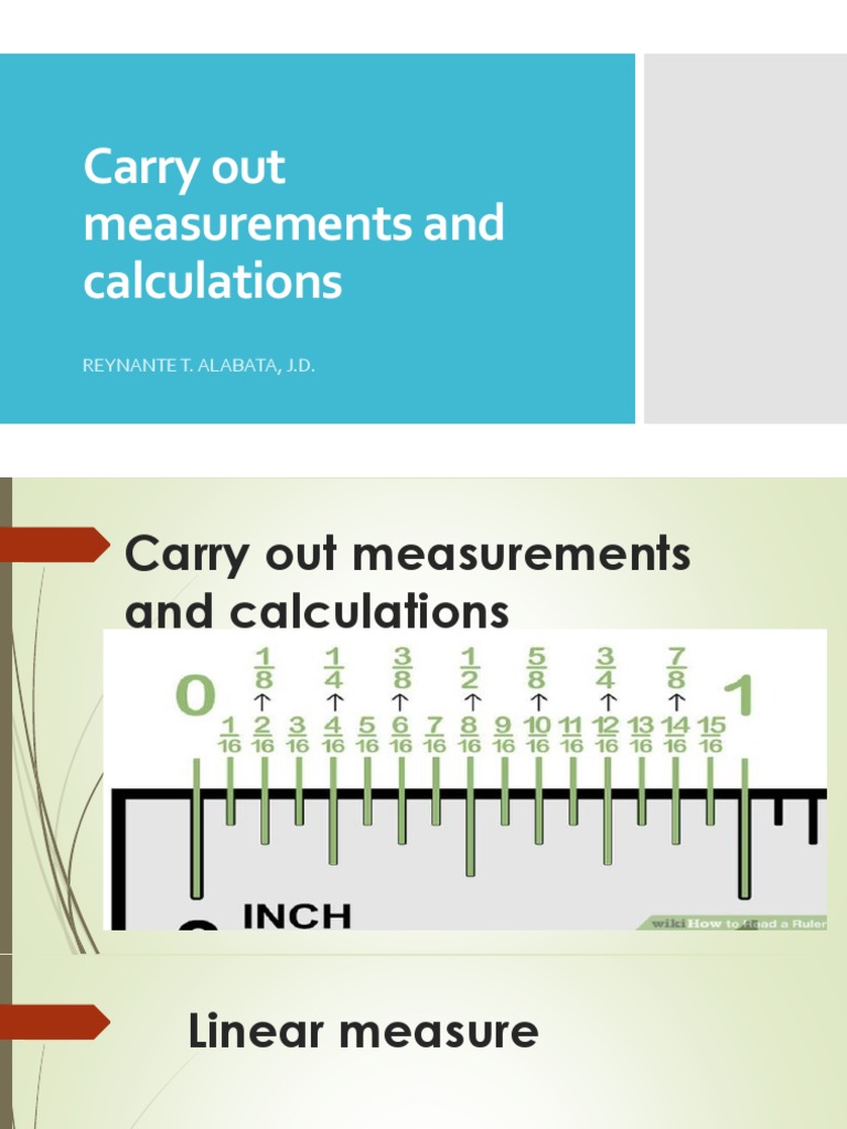 Measurements and Calculations Scribd | PDF | Foot (Unit) | Inch