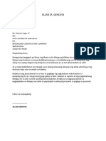 Resignation Letter - Tagalog | PDF