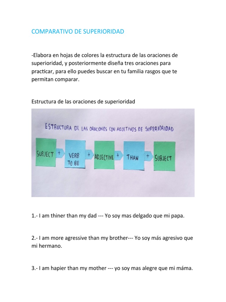 Comparativo de Superioridad | PDF