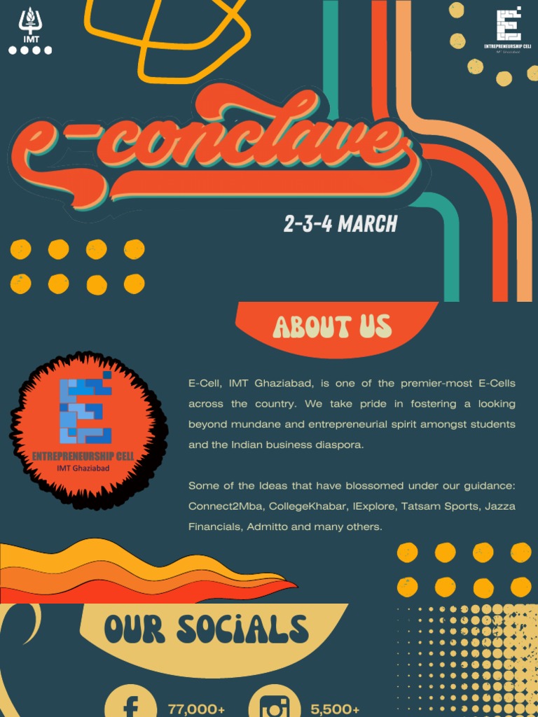 E-Conclave Spon Brochure | PDF | Startup Company | Small Business & Entrepreneurs