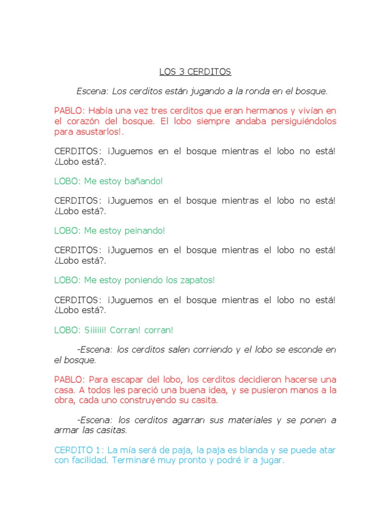 Los 3 Cerditos | PDF