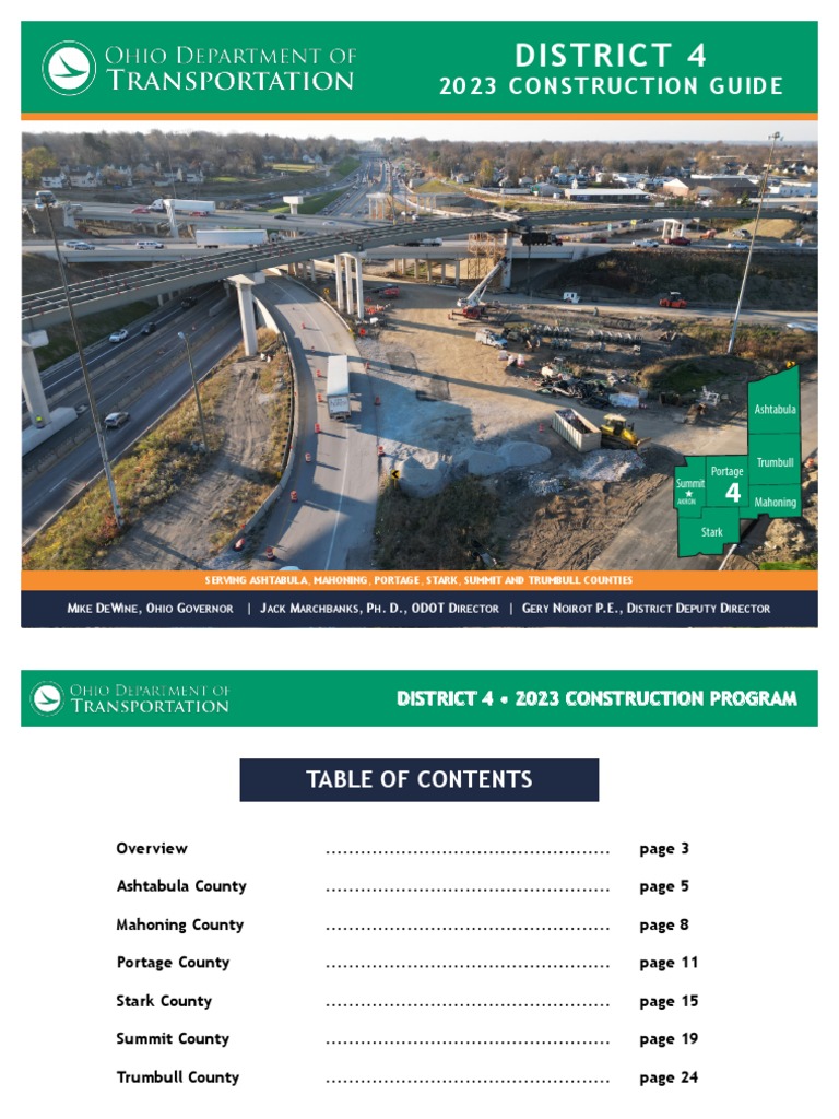 2023 Ohio Department of Transportation, District 4 Construction Season ...