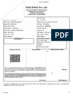Tedi India Pvt. LTD.: Online Fitment Certificate | PDF