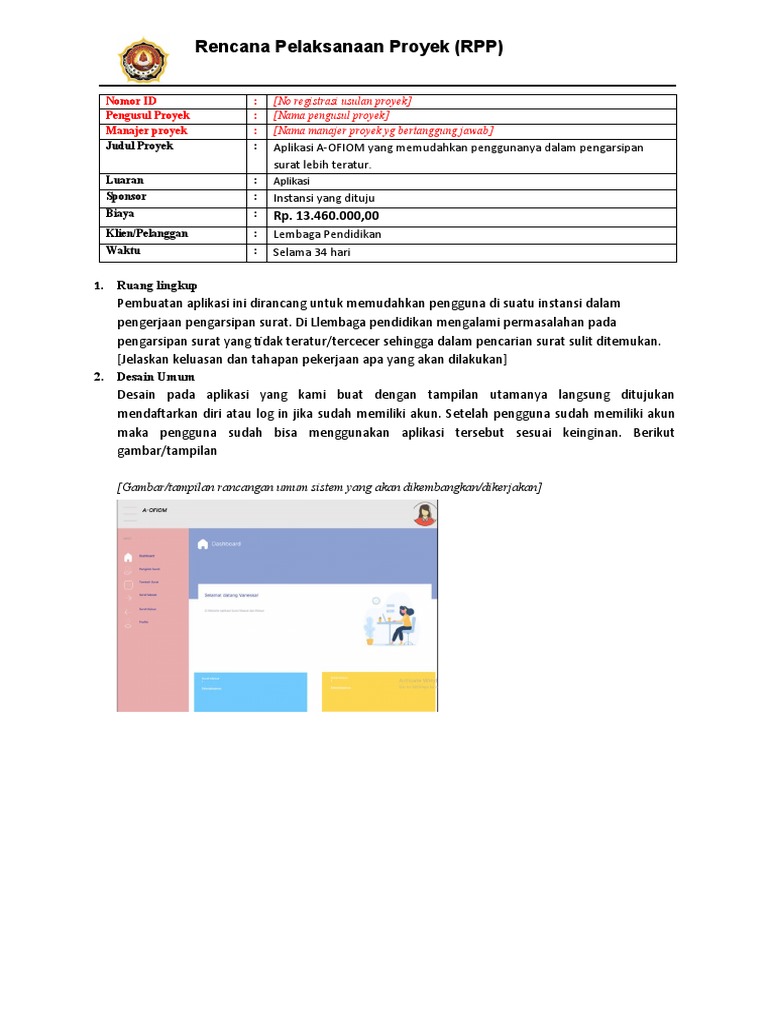 Format Rencana Pelaksanaan Proyek (RPP) Salinan | PDF