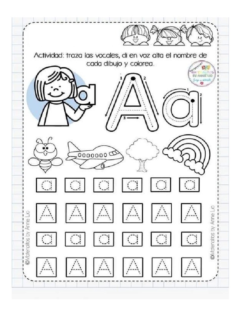 Ejercicios de Las Vocales | PDF