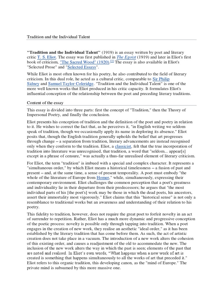 Study Materials On Eliot | PDF