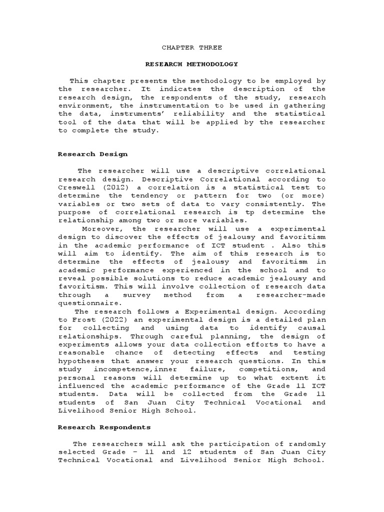 Chapter Three | PDF | Survey Methodology | Sampling (Statistics)