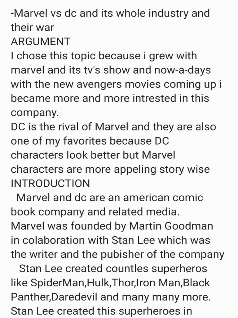 Marvel Vs DC - 220322 - 125141 | PDF