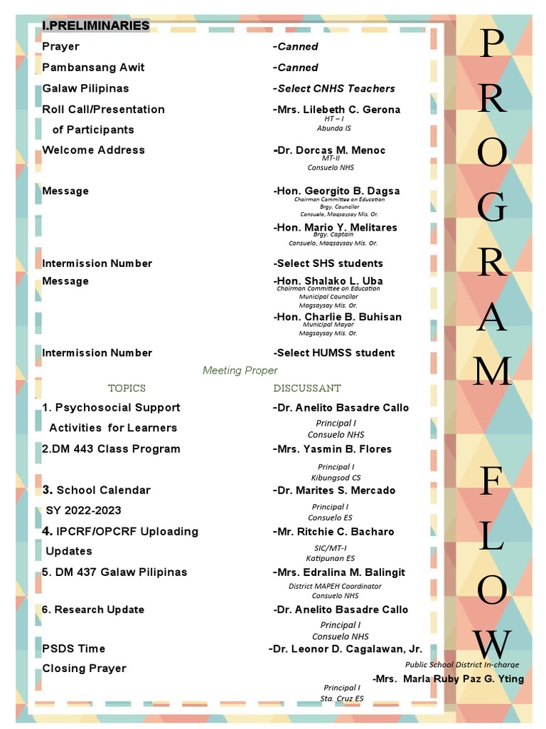 Start of The Year Conference Program | PDF