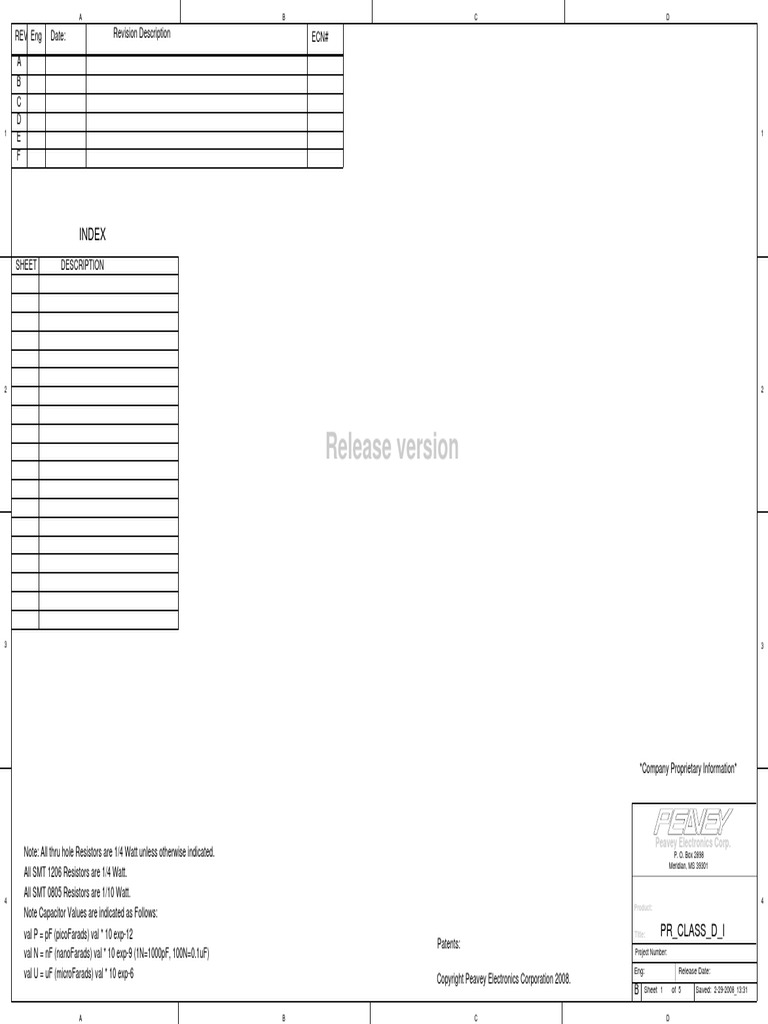 PR-15D Series Schematic | PDF | Electricity | Capacitance