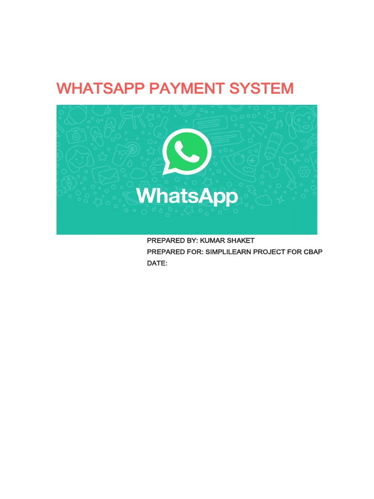WhatsApp Payment Kumar Simplilearn CBAP PROJECT PDF | PDF | Debit Card | Credit Card