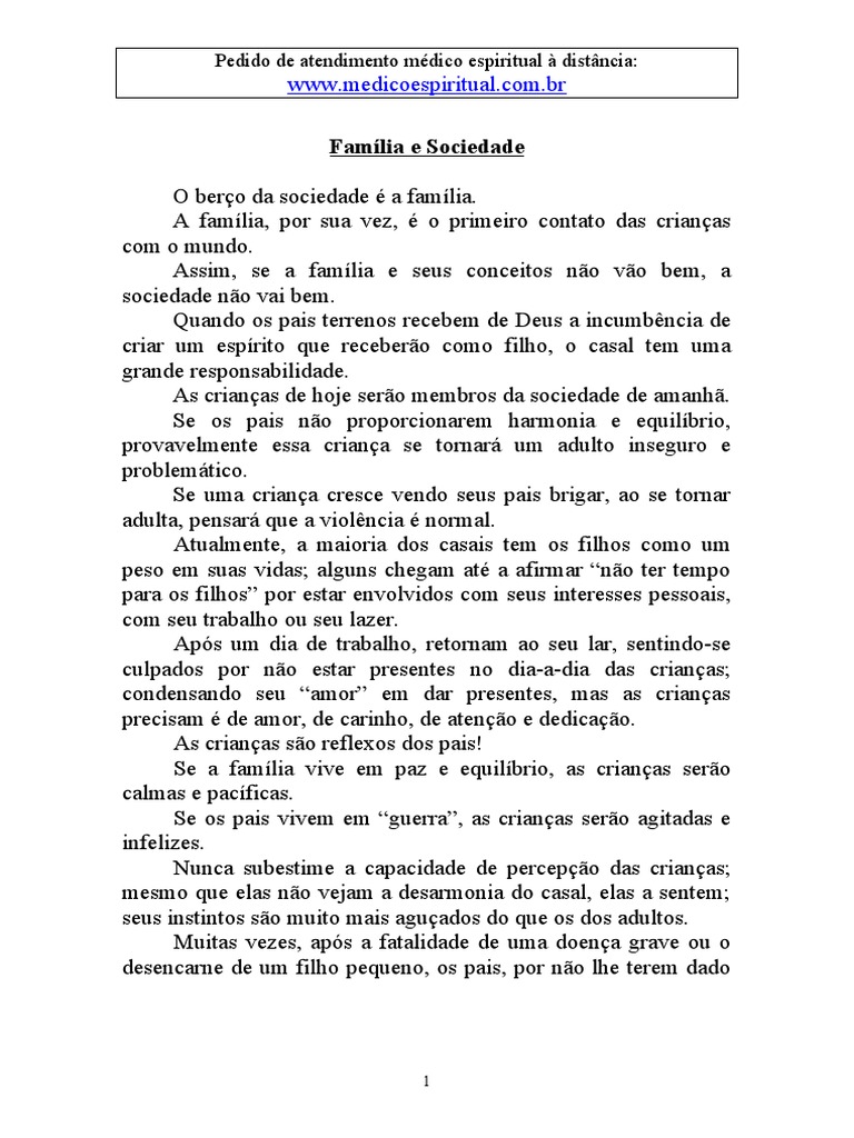 Família e Sociedade | PDF | Família | Amor
