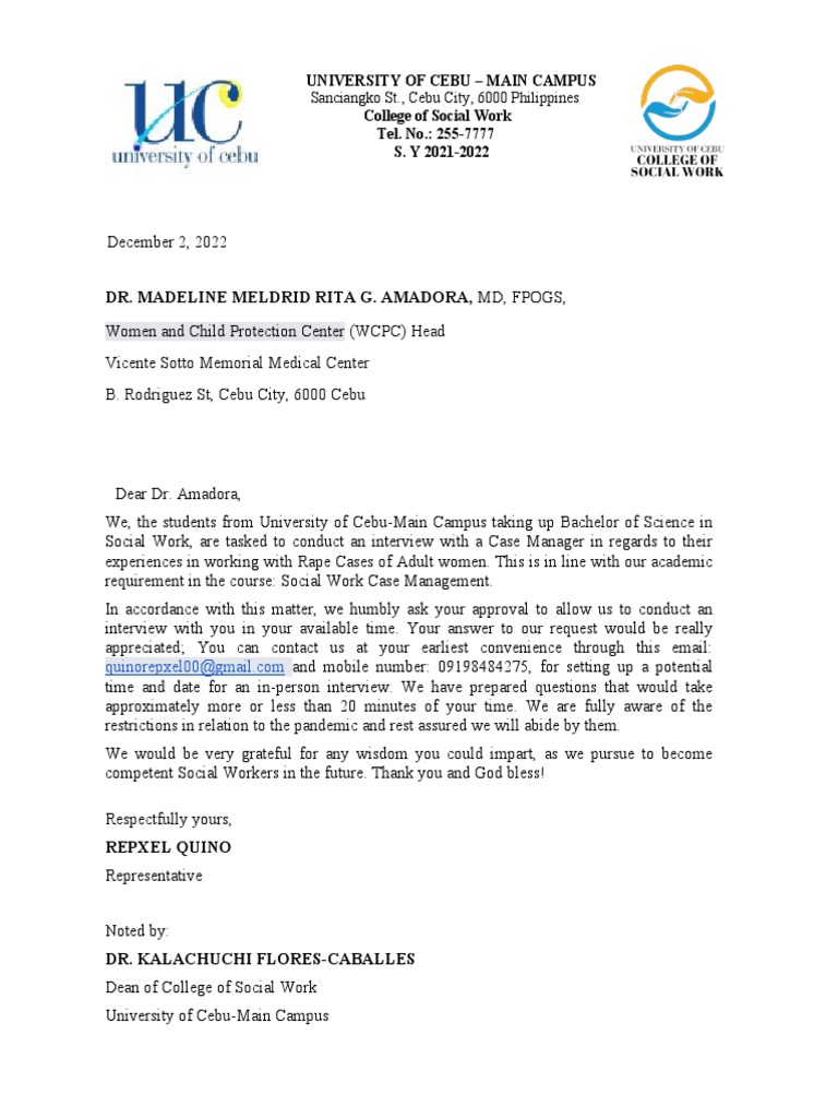 Request Letter - Case Management | PDF