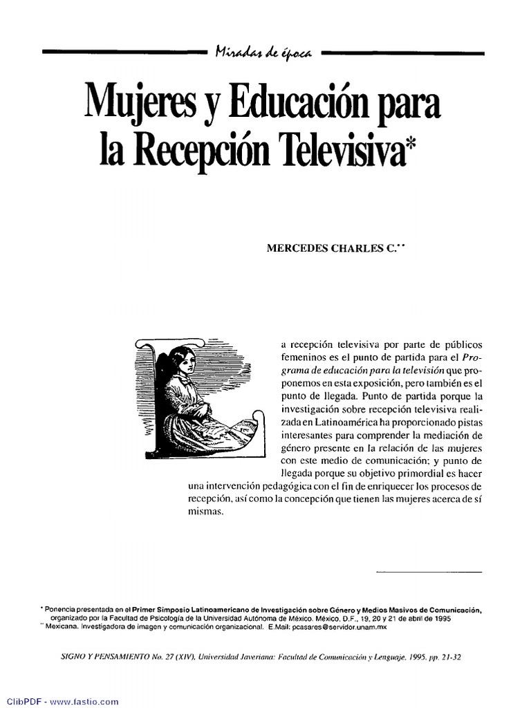 FEMINISMO - Mercedes Charles Creel - Mujeres y Educación para La ... FEMINISMO - Mercedes Charles Creel - Mujeres y Educación para La ...