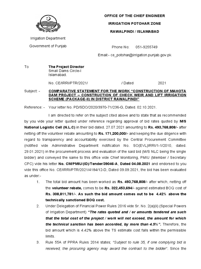Comparative Statement Approval | PDF | Business | Justice