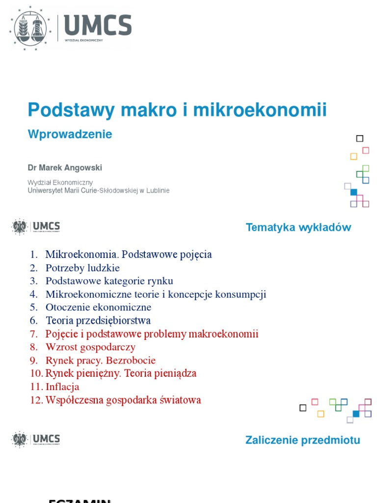 1 - Podstawy Marko I Mikroekonomii - 1S PDF | PDF