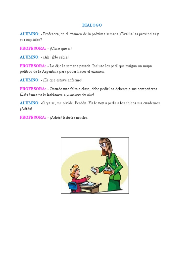 EJEMPLO DE DIÁLOGO CON GUION Y SIGNO DE ALMIRACION | PDF