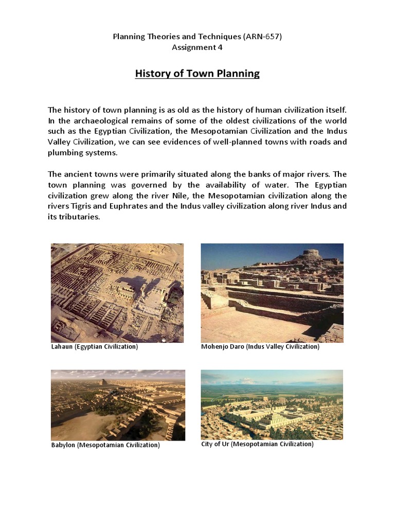 Note On History of Town Planning | PDF | Mesopotamia