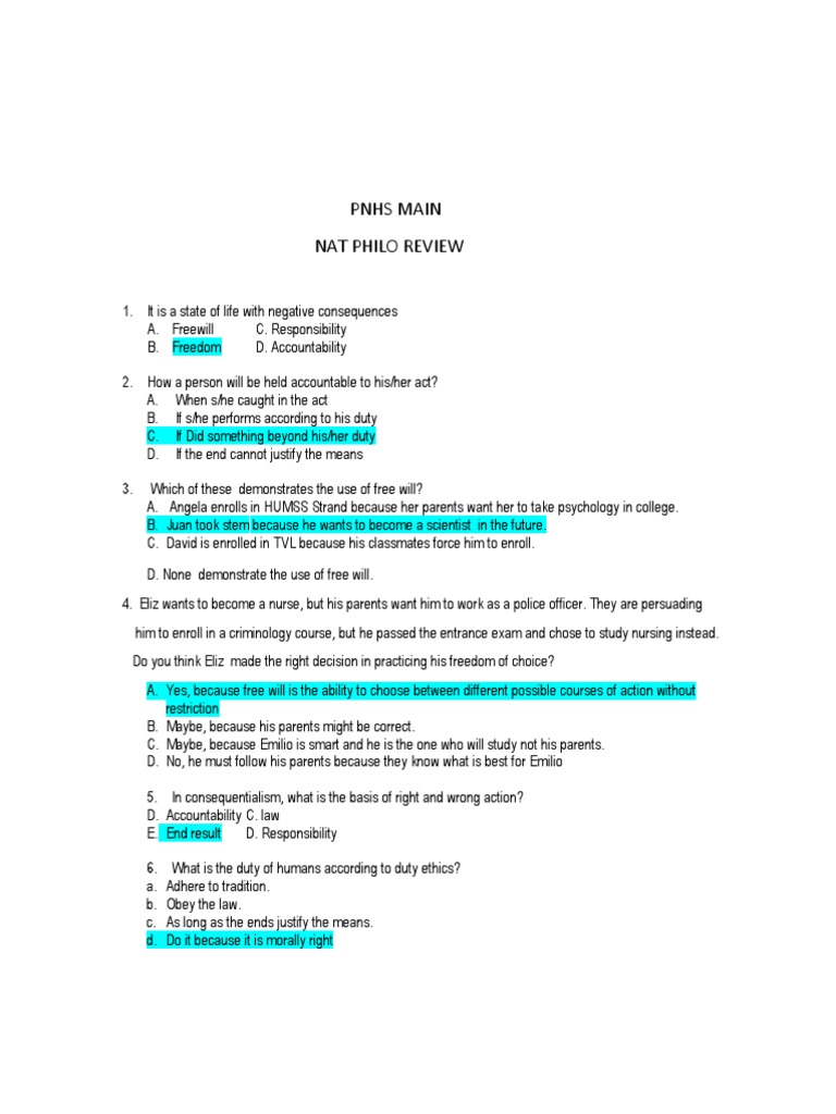 PNHS MAIN: NAT PHILO REVIEW | PDF | Sustainability | Environmentalism