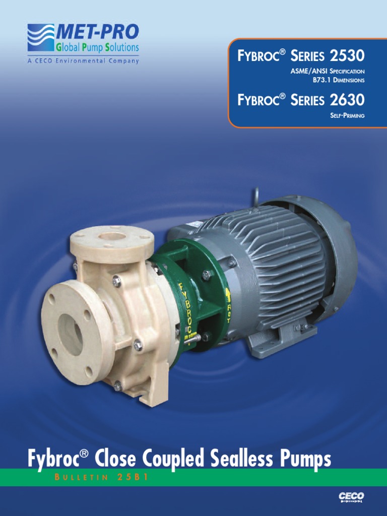 3 Fybroc 2530 Series Brochure English | PDF | Pump | Bearing (Mechanical)