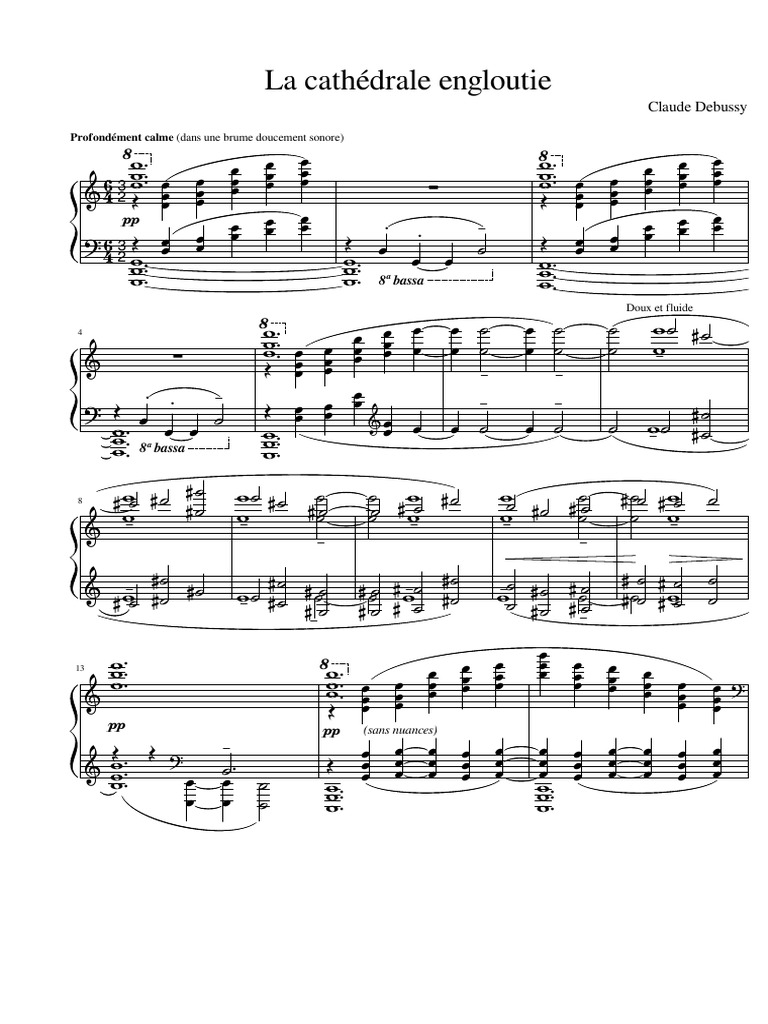 La Cathdrale Engloutie - Debussy | PDF