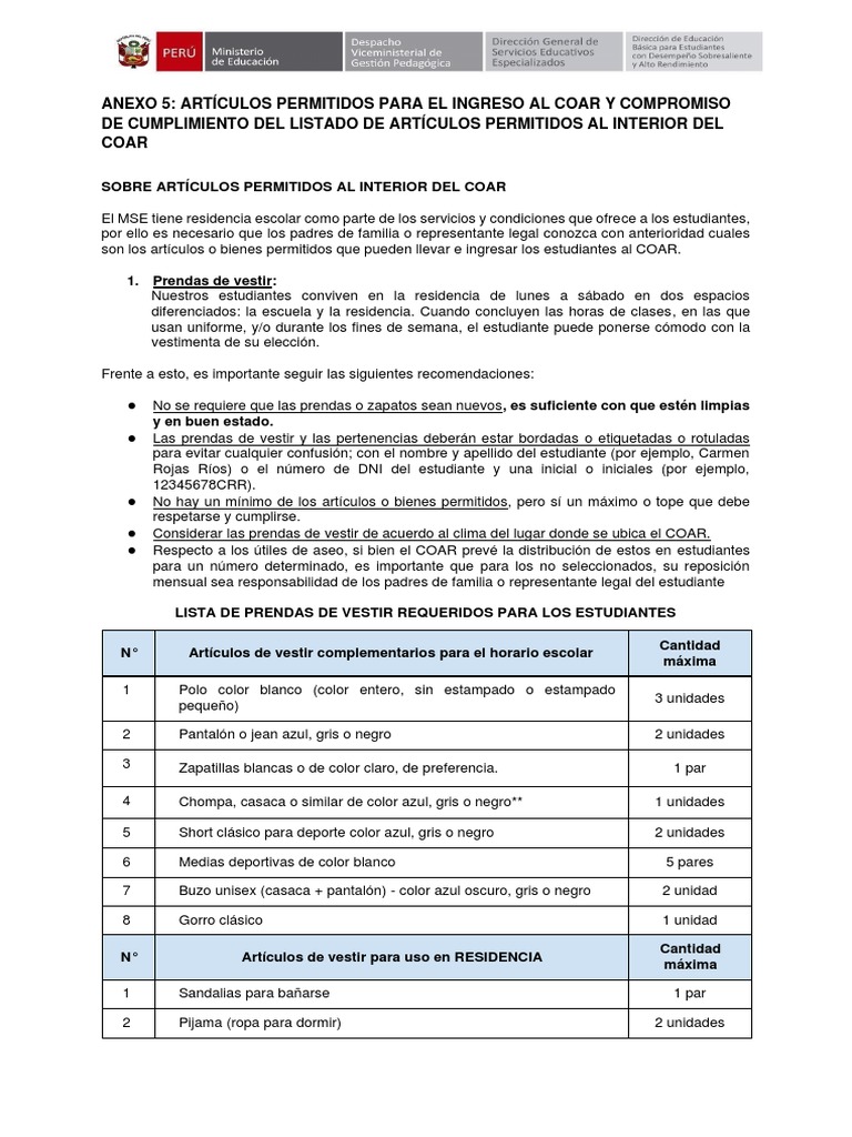 Anexo 5 para Todos | PDF | Ropa | Softlines (venta minorista)