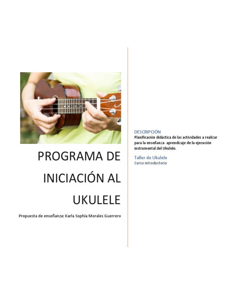 Programa General de Iniciación Al Ukulele | PDF | Notación musical ...