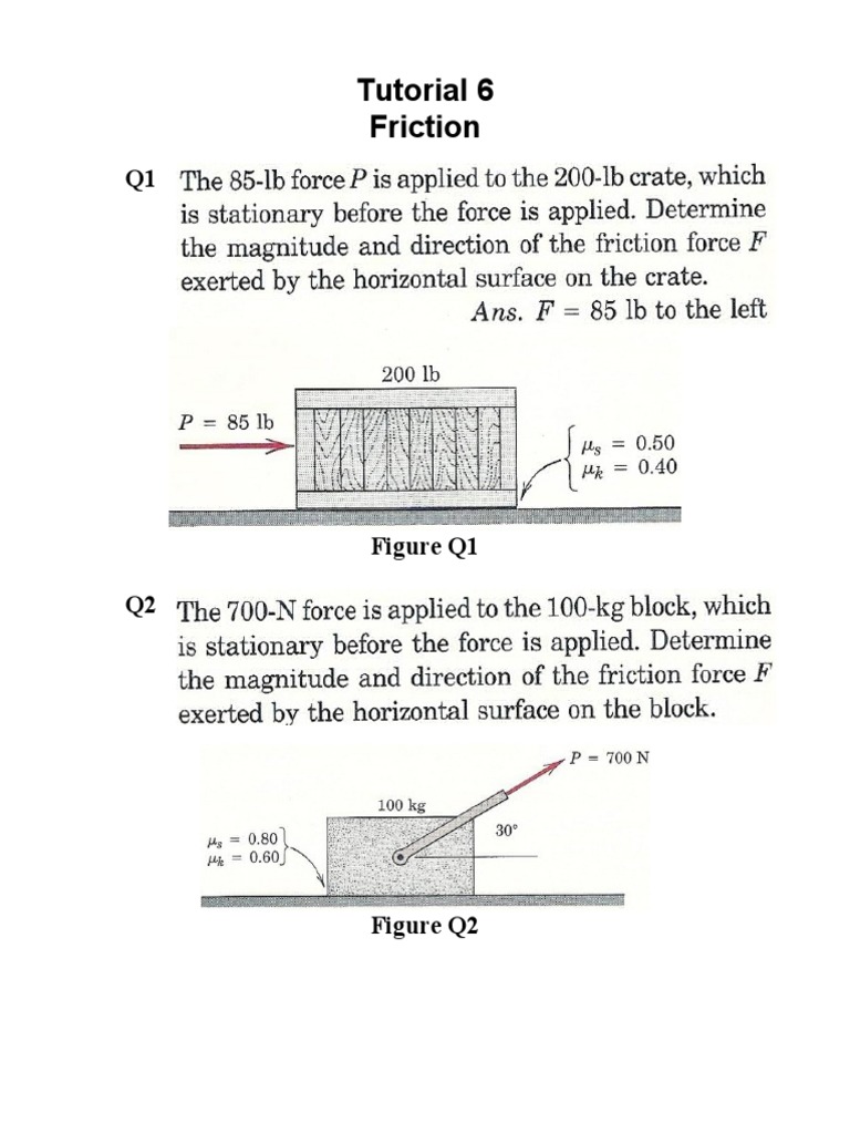 Tutorial Friction | PDF Tutorial Friction | PDF