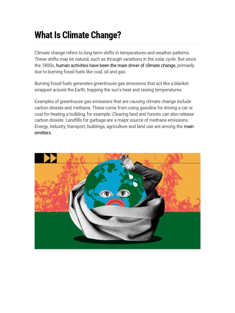 What Is Climate Change | PDF | Climate Change | Greenhouse Effect