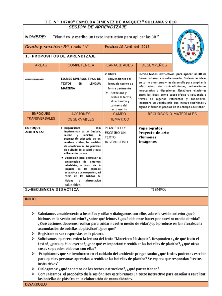 Sesion 13 Escribimos Un Texto Instructivo | PDF | Conceptos ... Sesion 13 Escribimos Un Texto Instructivo | PDF | Conceptos ...