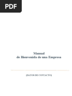 Manual de Bienvenida de Una Empresa | PDF | Business