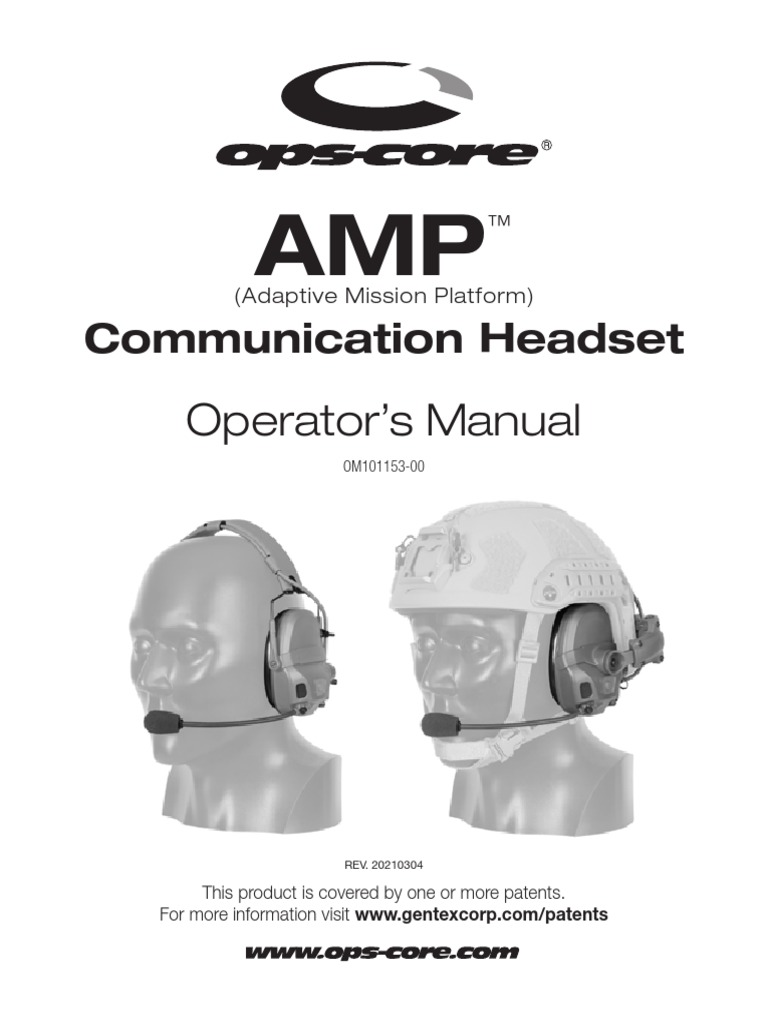 AMP Headset - Ops-Core - OM - English | PDF | Headphones | Personal ...