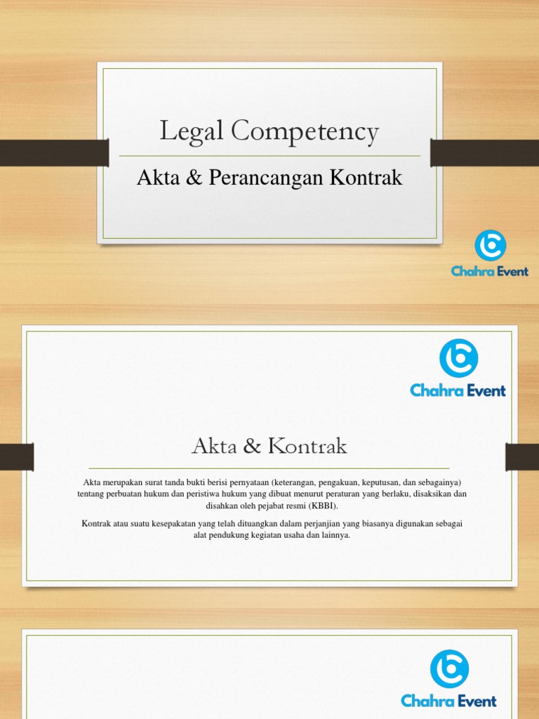 Materi 8 Legal Competency Akta & Review Kontrak | PDF