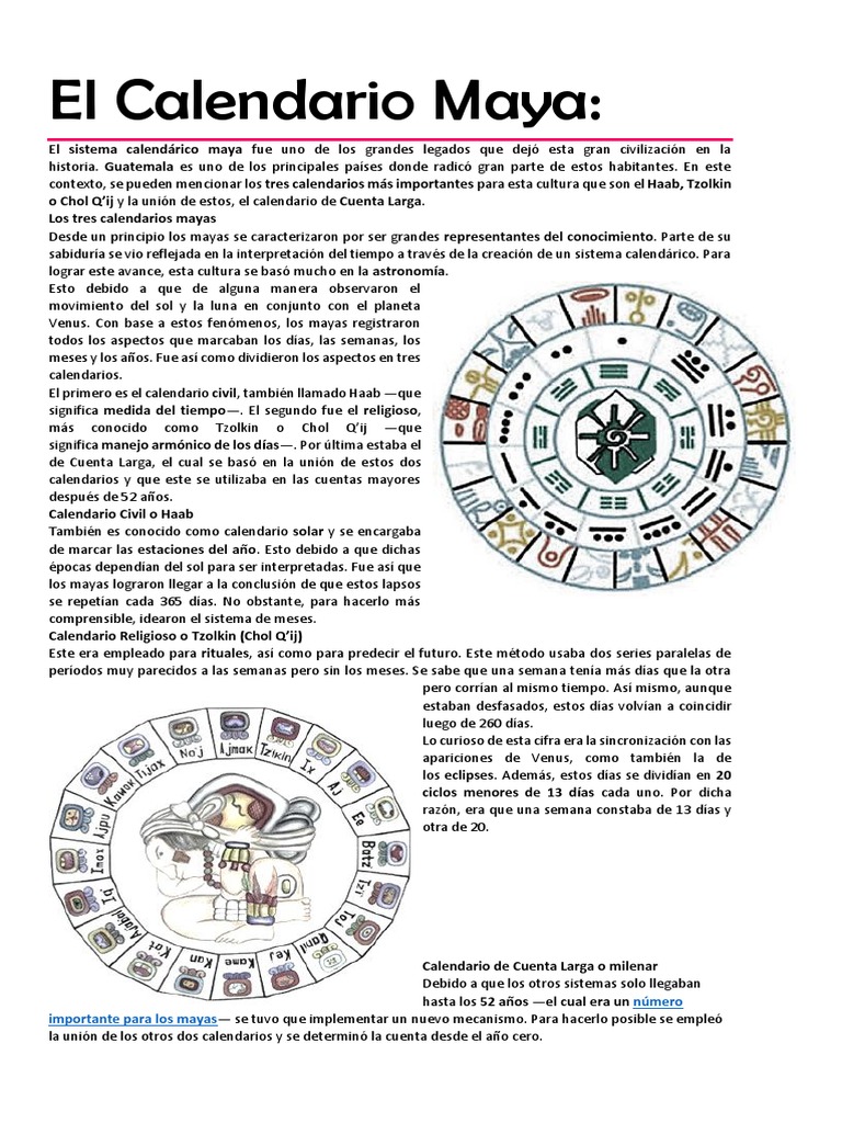 Calendario Maya: Guía para Niños | PDF | Astronomía antigua | Astronomía
