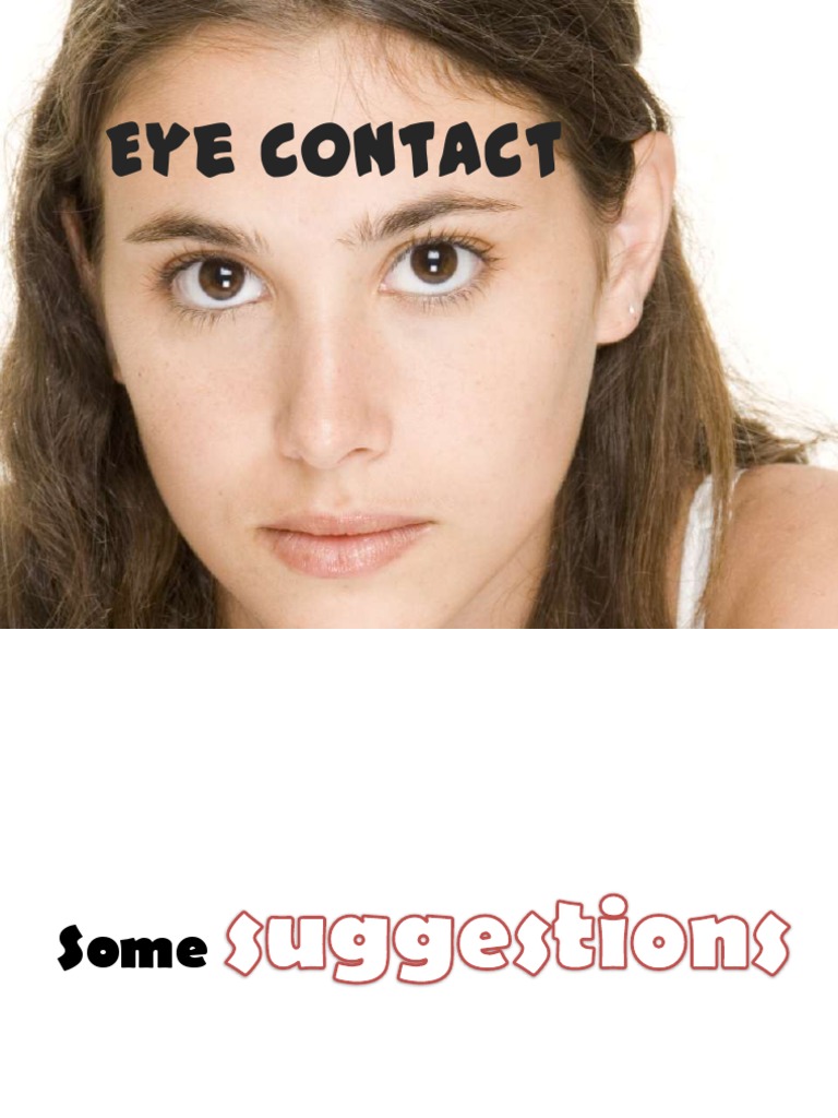 7 Eye Contact During Presentation | PDF